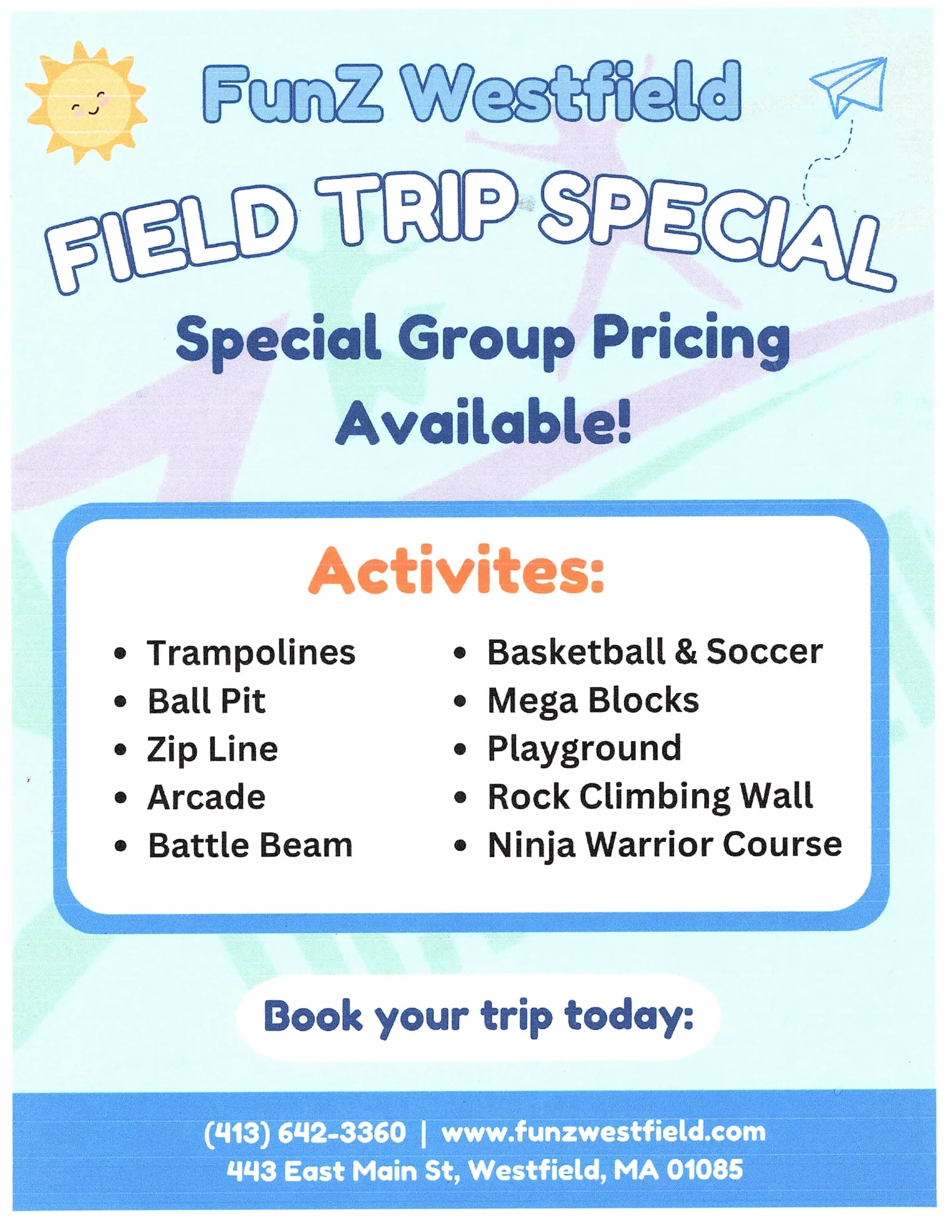 Buy Tickets Online | FunZ Trampoline Park | Westfield, MA