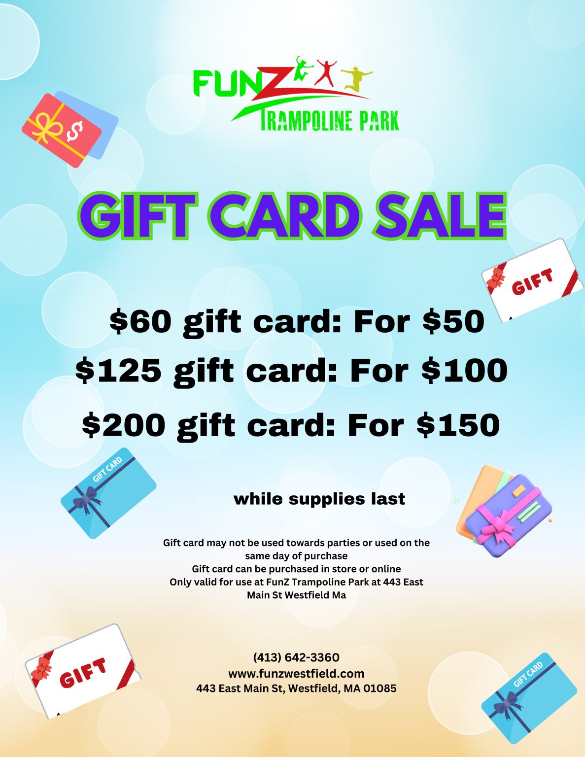 Buy Tickets Online | FunZ Trampoline Park | Westfield, MA